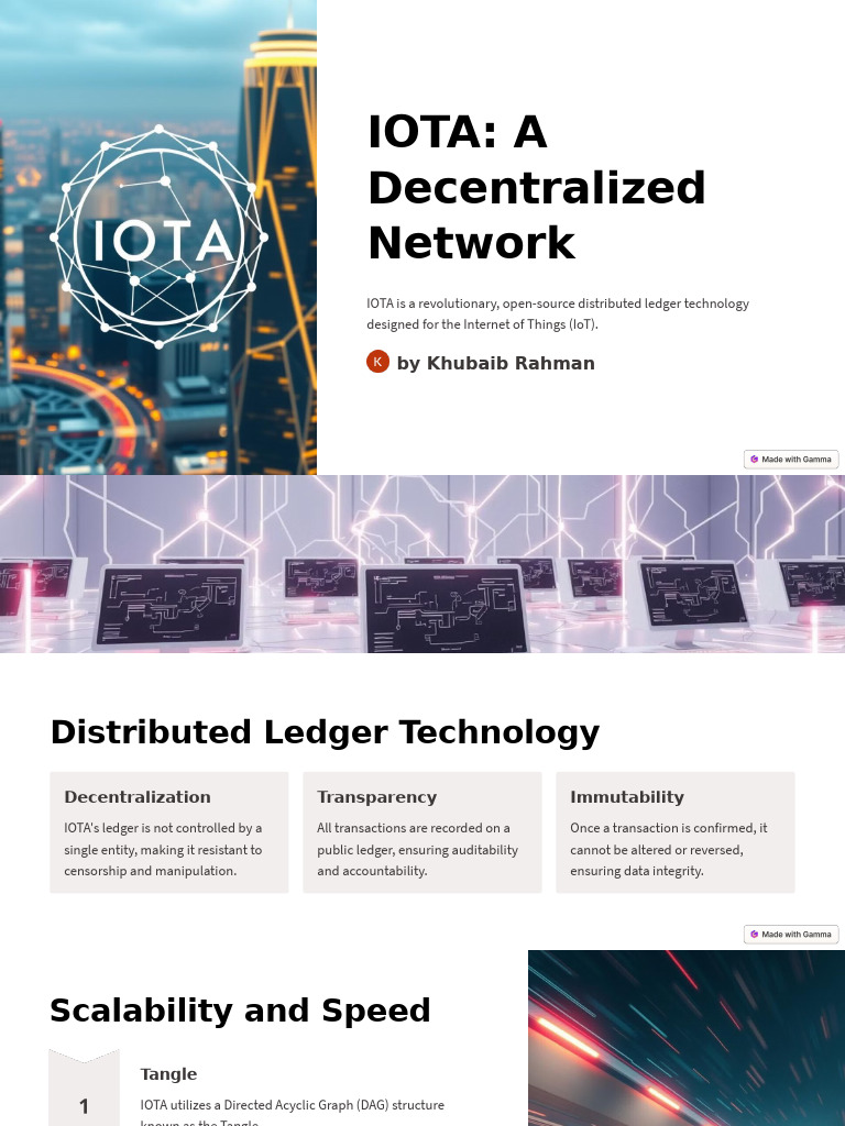 IOTA A Decentralized Network | PDF | Internet Of Things | Computing