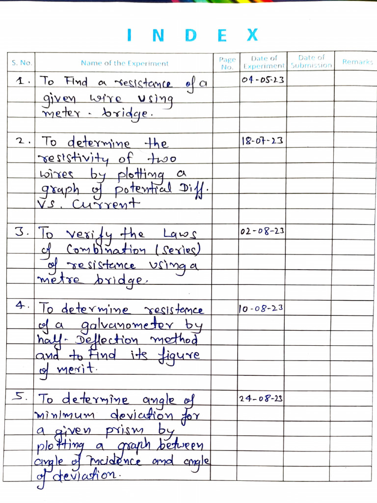 Physics Practical File | PDF