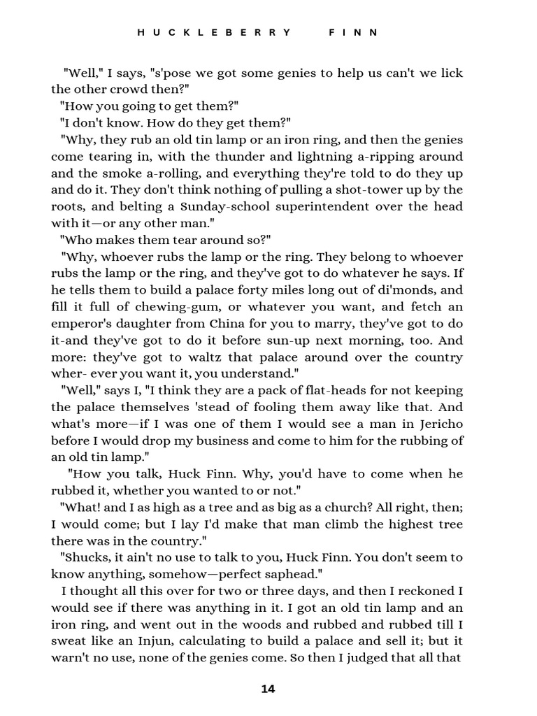 Huckleberry Finn | PDF | Young Adult