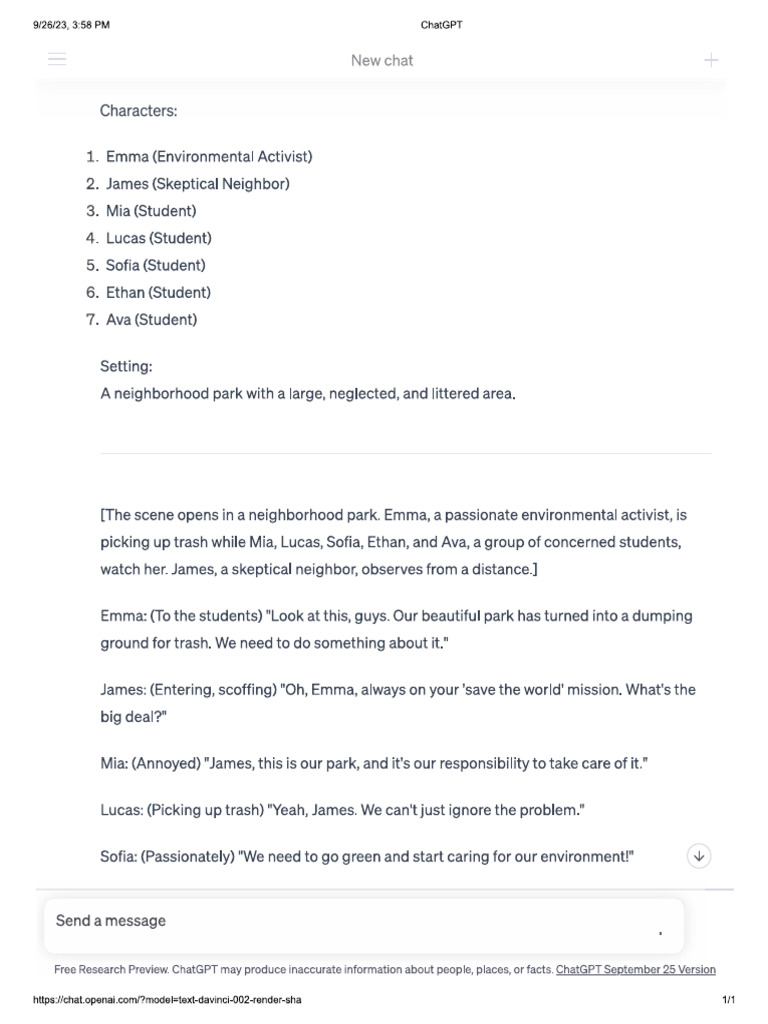 Go Green Script | PDF