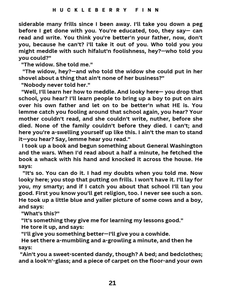 Huckleberry Finn | PDF | General Fiction