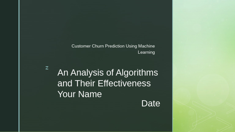 An Analysis of Algorithms and Their Effectiveness Your Name Date | PDF ...