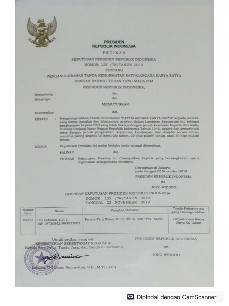 Satya Lencana 20 TH | PDF