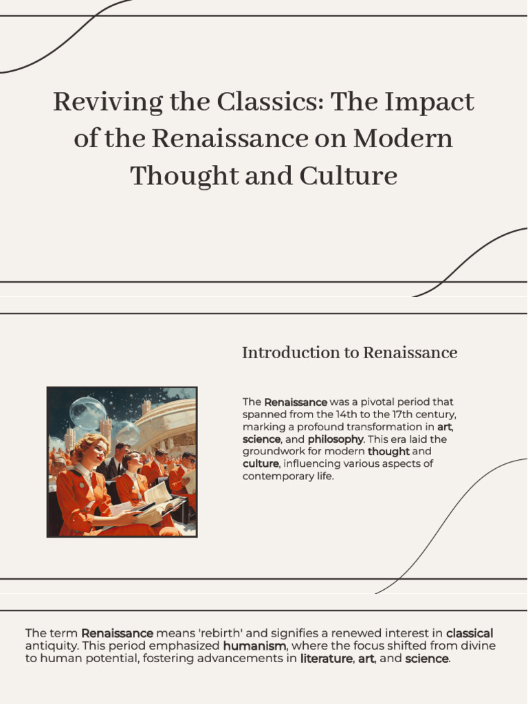 Renaissance's Influence on Modern Culture | PDF | Renaissance | Humanism