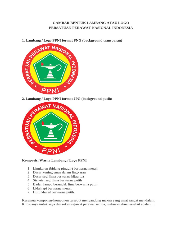 Gambar Bentuk Lambang Atau Logo Ppni | PDF | Pengembangan Diri | Gaya Hidup