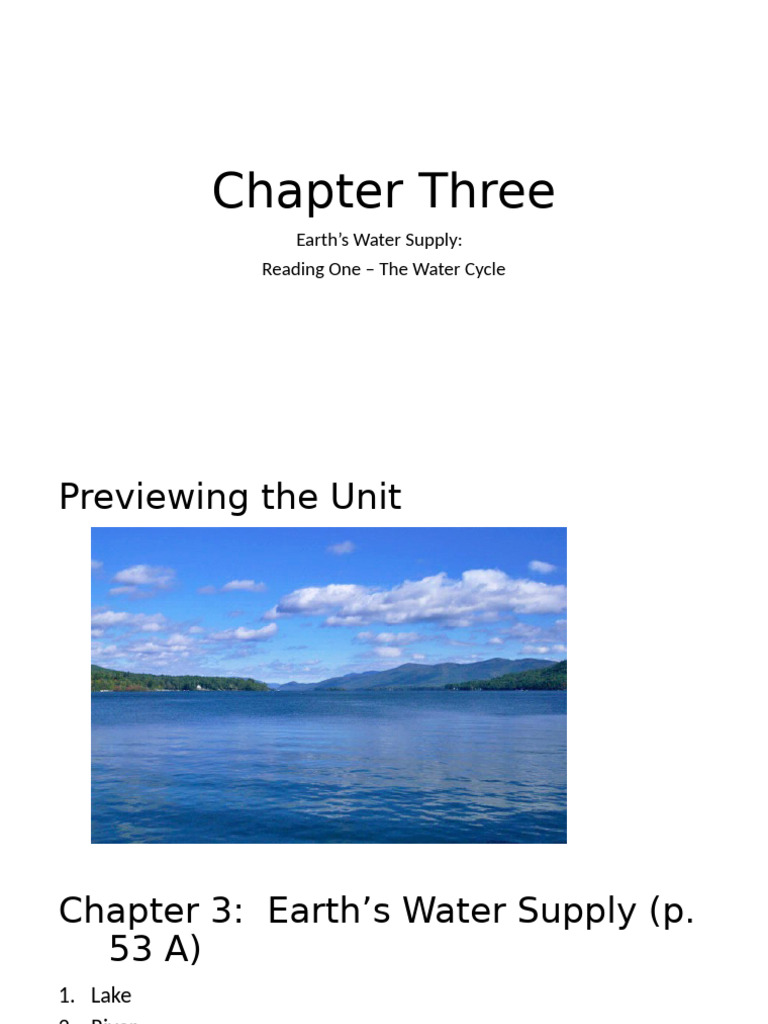 295 Chapter 3 Reading 1 | PDF | Water | Water Cycle