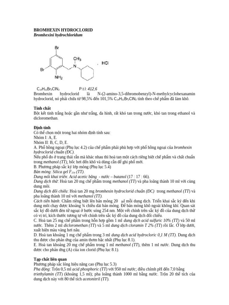 Bromhexin Hydroclorid | PDF
