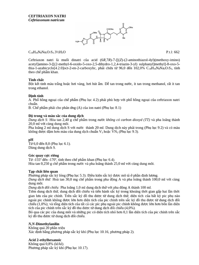Ceftriaxon Natri | PDF
