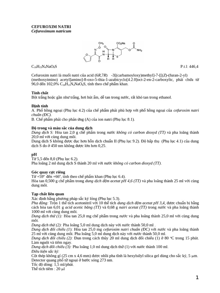 Cefuroxim Natri | PDF