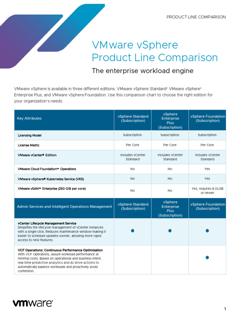 Fy24 7737 BC VMW Vsphere Matrix Uslet Ds Web 20241030final | PDF | Virtual Machine | Virtualization