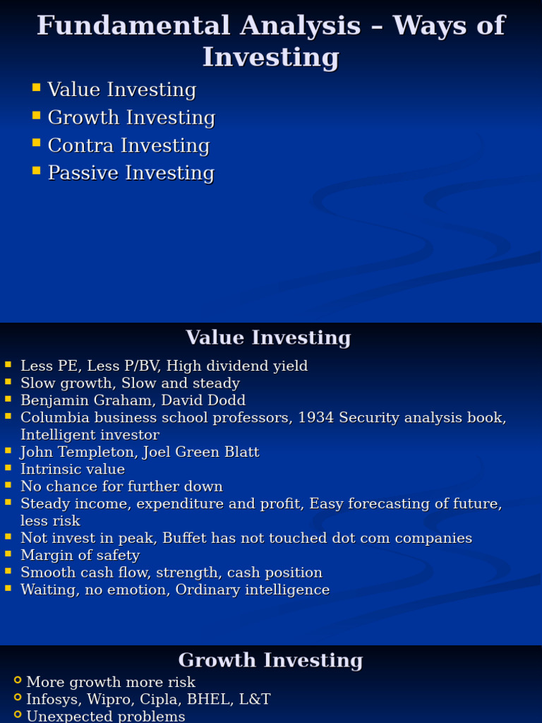 Investment Strategies Guide | PDF | Investing | Value Investing
