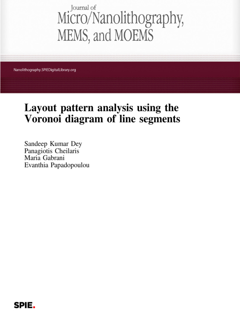 2016 Layout Pattern Analysis Using The Voronoi Diagram | PDF | Shape