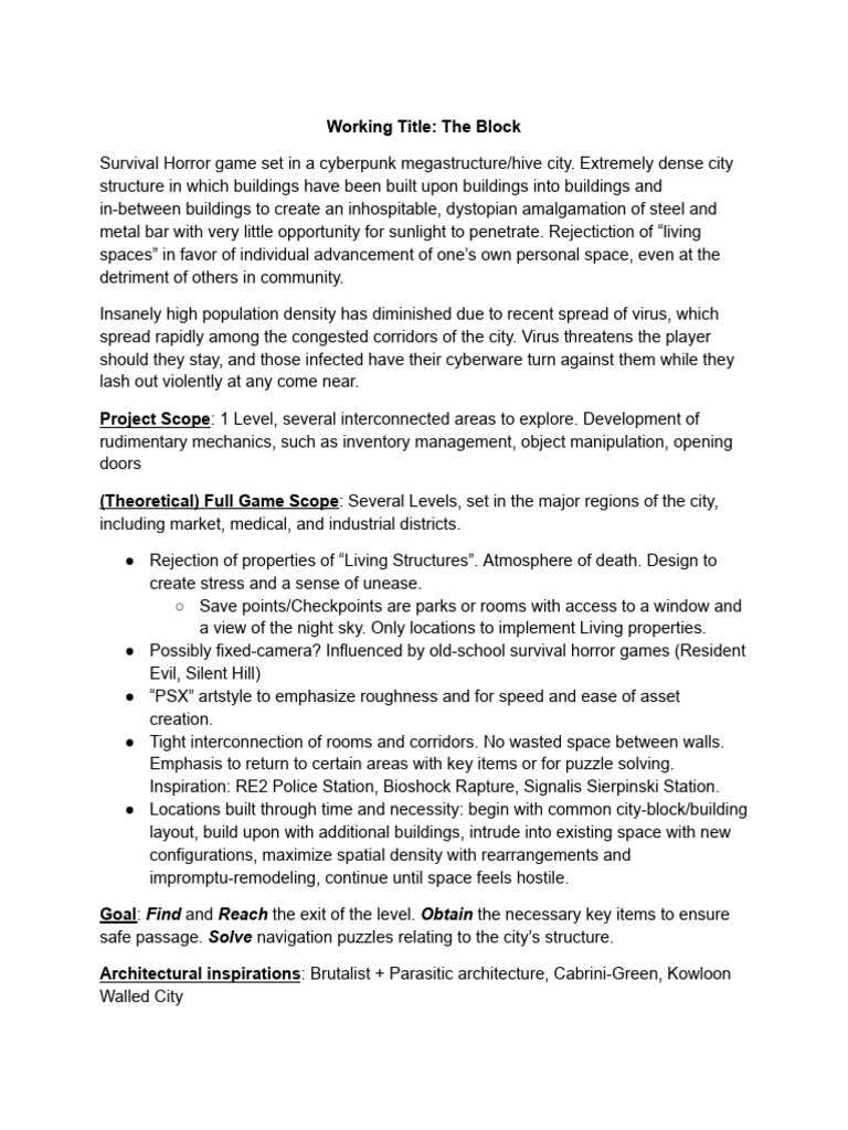 Game Level Prod. Midterm Design Document | PDF | Art