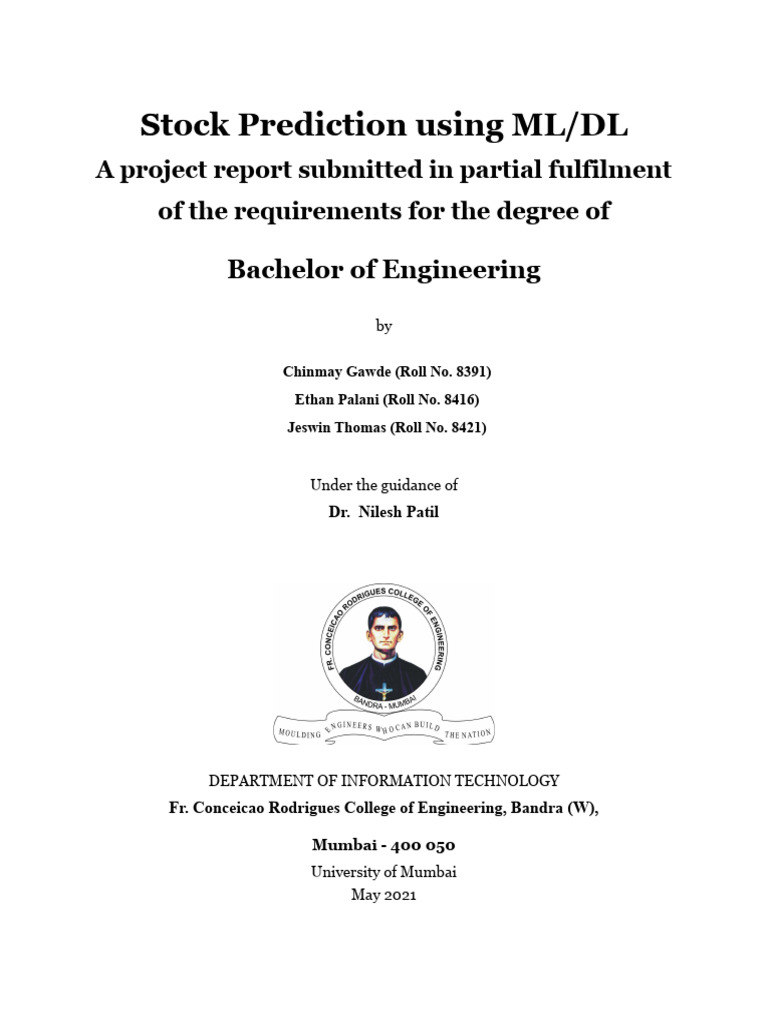 Stock Prediction Using ML/DL | PDF | Support Vector Machine | Machine Learning