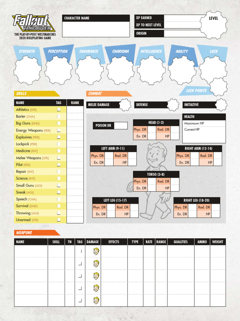 F V Fill Able Character Sheet | PDF
