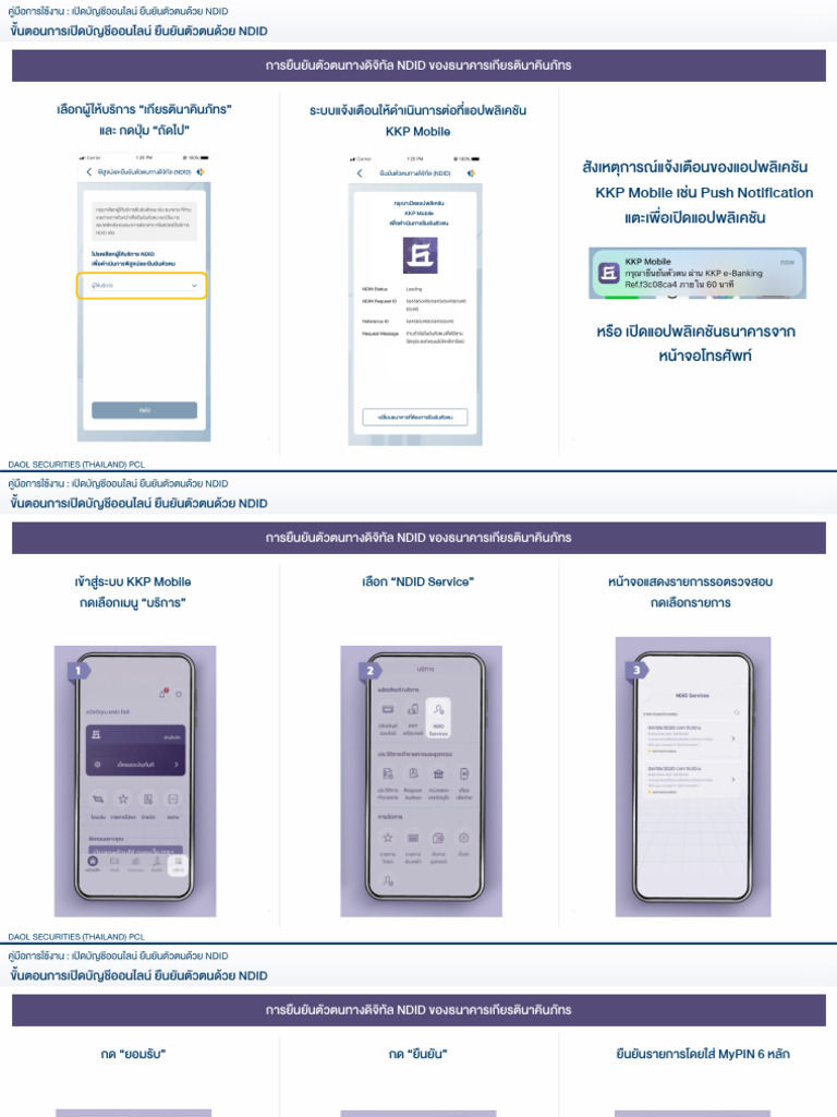 ธนาคารเกียรตินาคินภัทร ผ่านแอปพลิเคชัน KKP Mobile | PDF