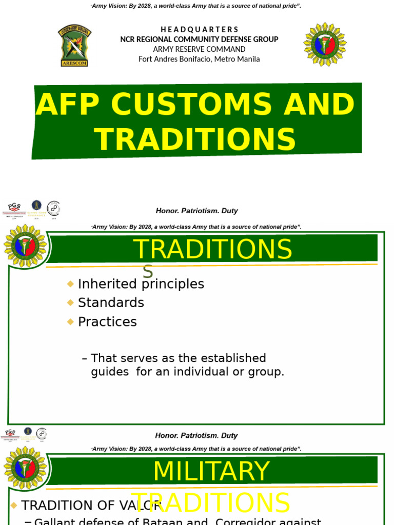 AFP Customs and Traditions | PDF