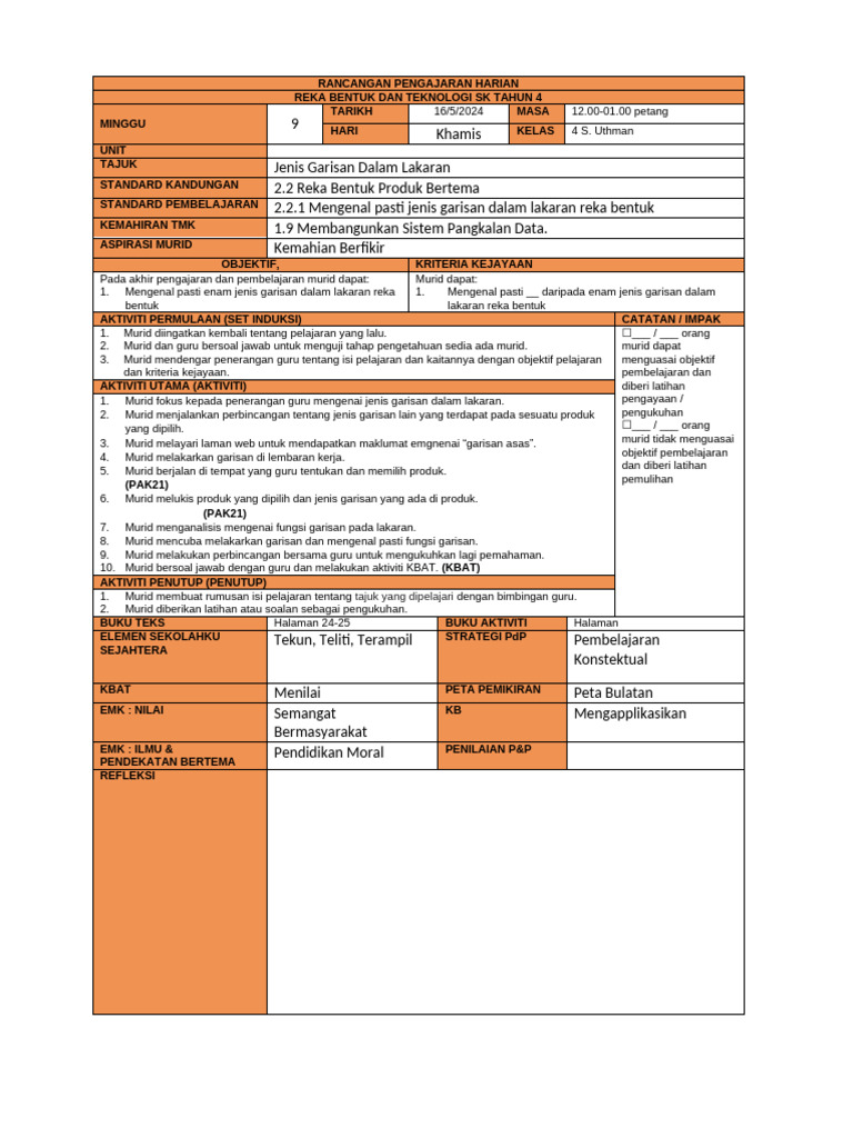 M9 RPH RBT THN 4 2024-2025 | PDF