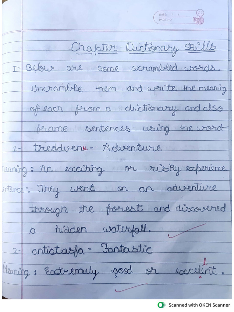 English Language - Dictionary Skills, Paragraph Writing, Informal ...