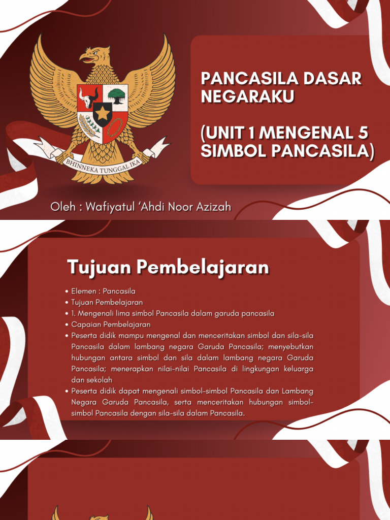 Merah Putih Modern Presentasi Hari Lahir Pancasila | PDF