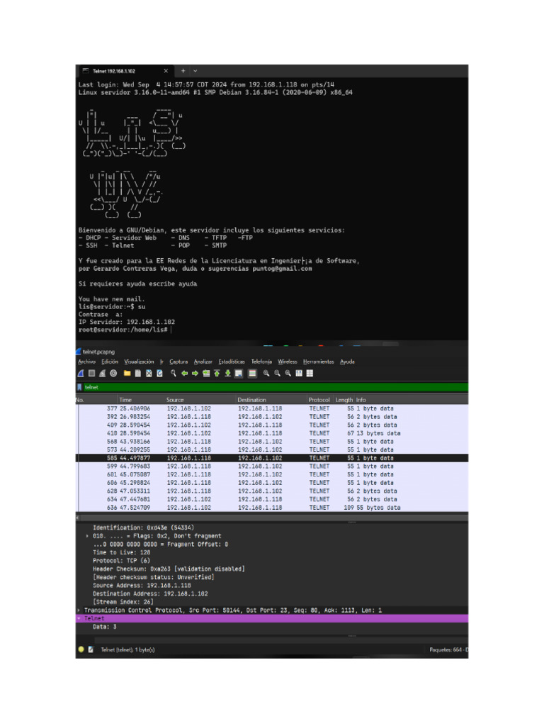 Captura Telnet | PDF | Tecnología
