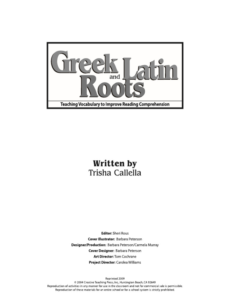 Latin Roots Packet | PDF