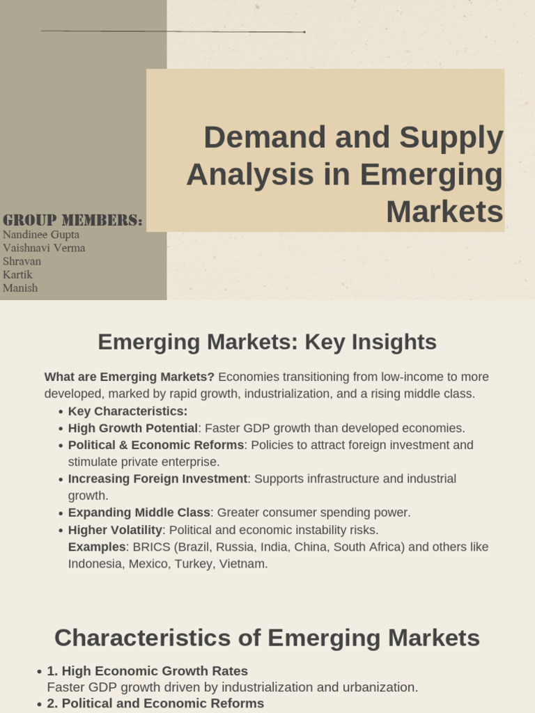 Demand and Supply in Emerging Markets | PDF | Demand | Price Elasticity ...