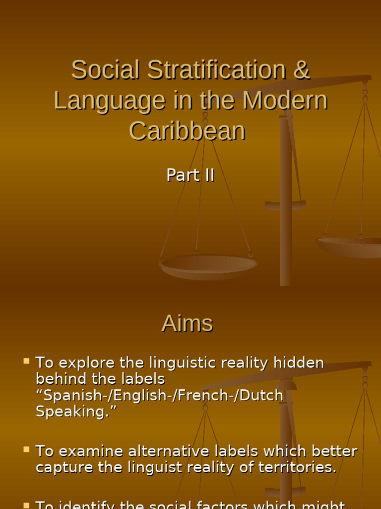 Social Stratification & Language in The Modern Caribbean | PDF ...