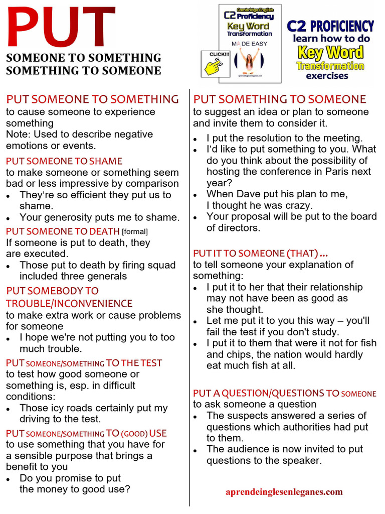 Put Someone To Something | PDF | Shame | Psychology