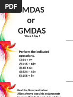 GMDAS Rule for Operations Explained | PDF | Bracket | Mathematics