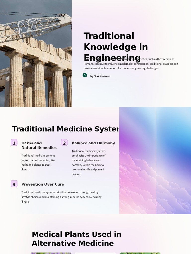 Traditional Knowledge in Engineering | PDF | Biodiversity | Agriculture