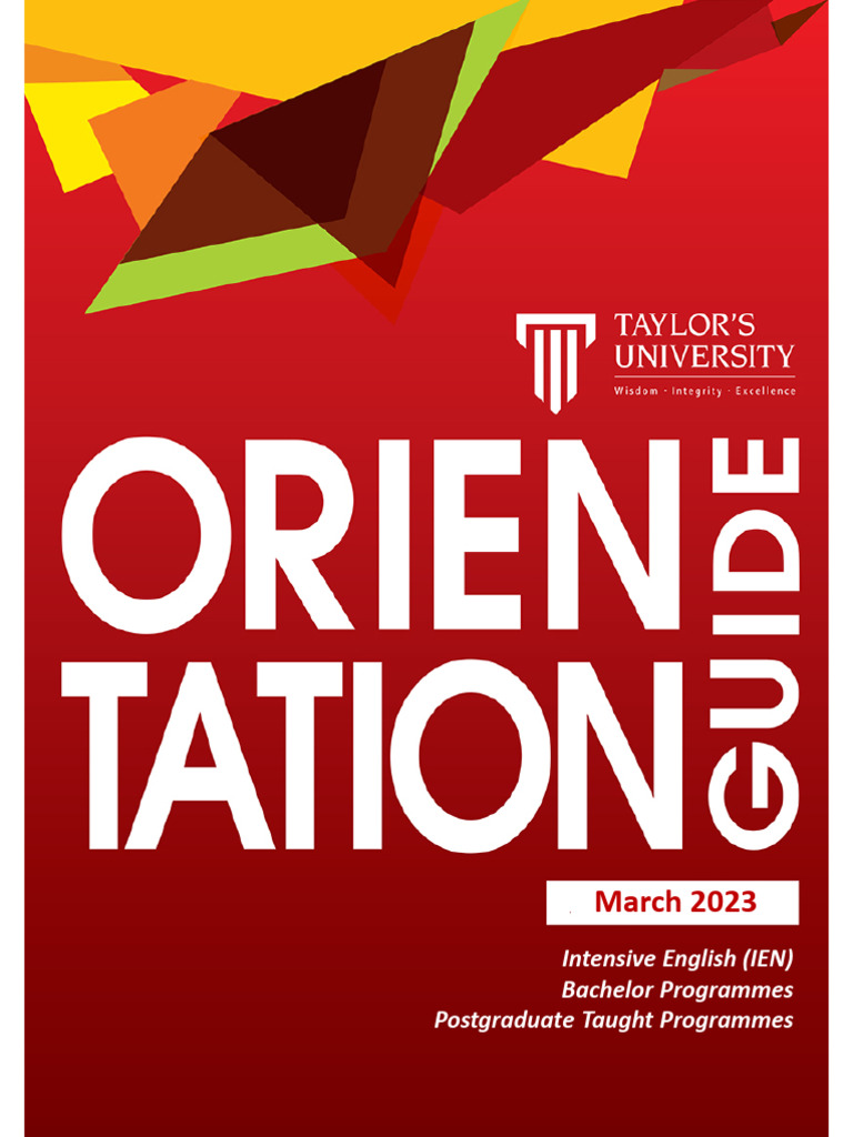 Taylors Orientation Guide Intensive English Bachelor Postgraduate Programmes v210223 | PDF ...