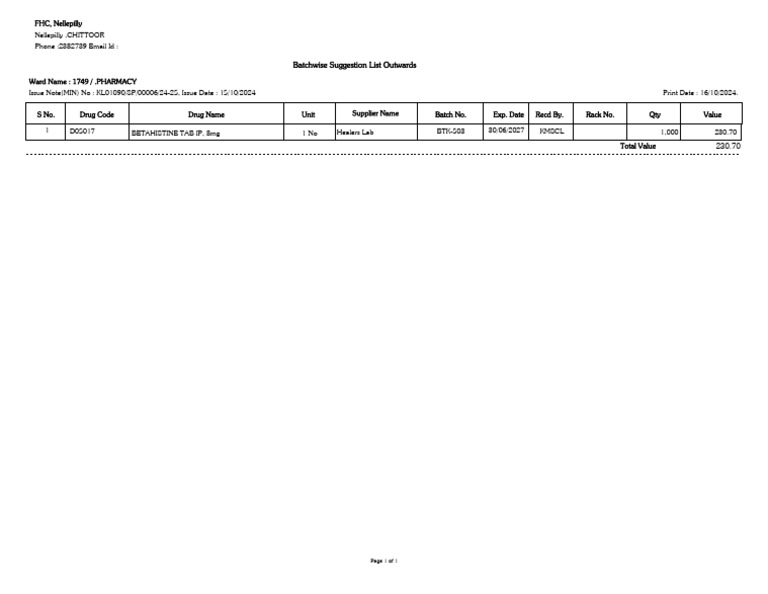 Suggestion List | PDF