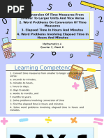 Lesson 4 - Converting Time Measurements | PDF | Mathematics