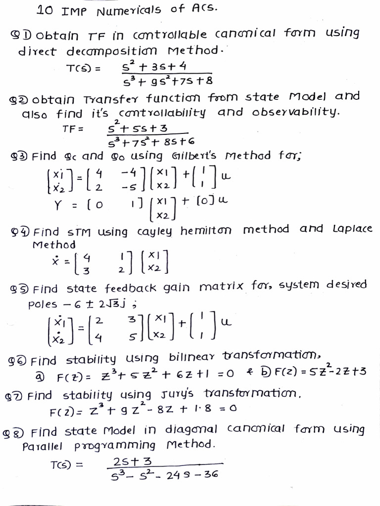ACS IMP 10 Numerical | PDF