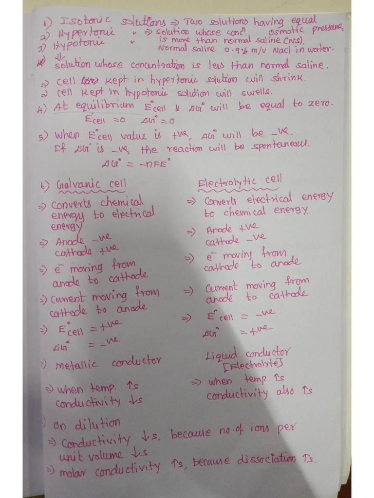 Short notes chemistry | PDF