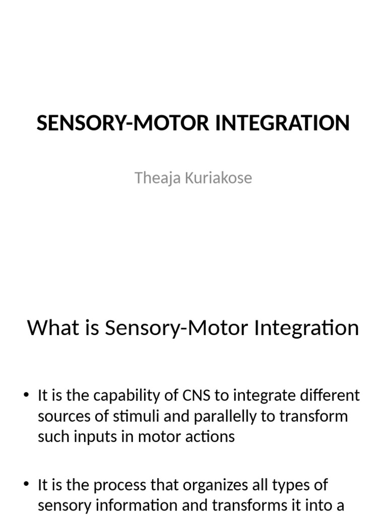 Sensorimotor Integration | PDF | Speech | Neuroscience
