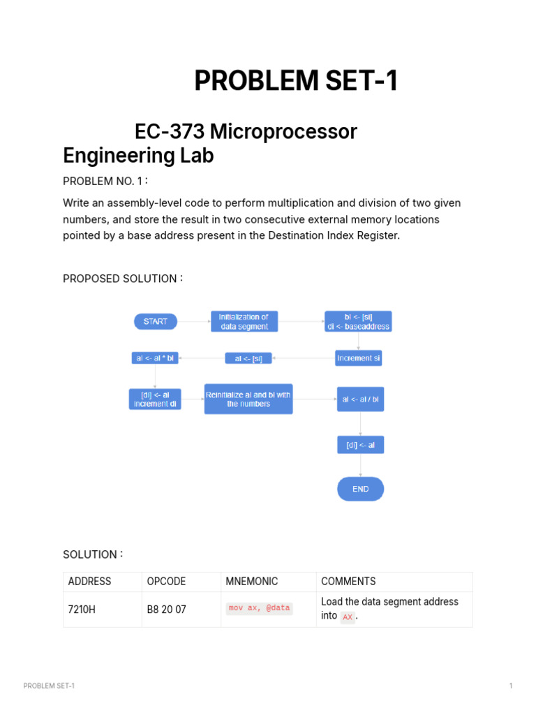 Problem Set-1 | PDF | Computer Science | Computer Hardware