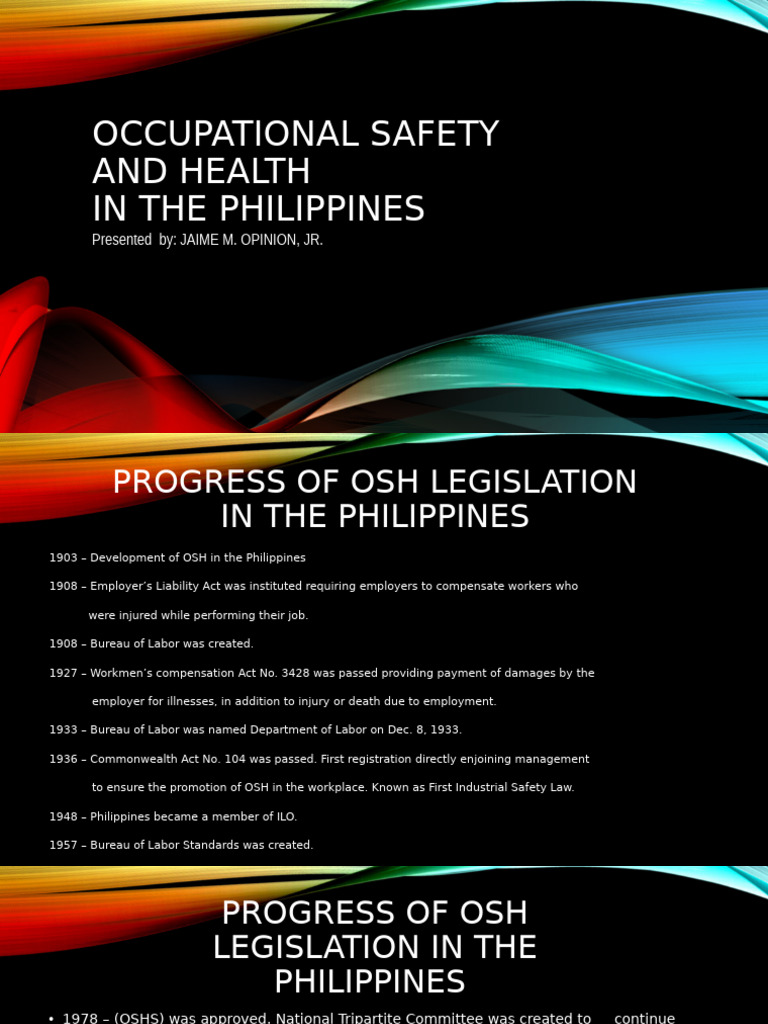 OSH My Presentation OPPA New | PDF | Occupational Safety And Health ...