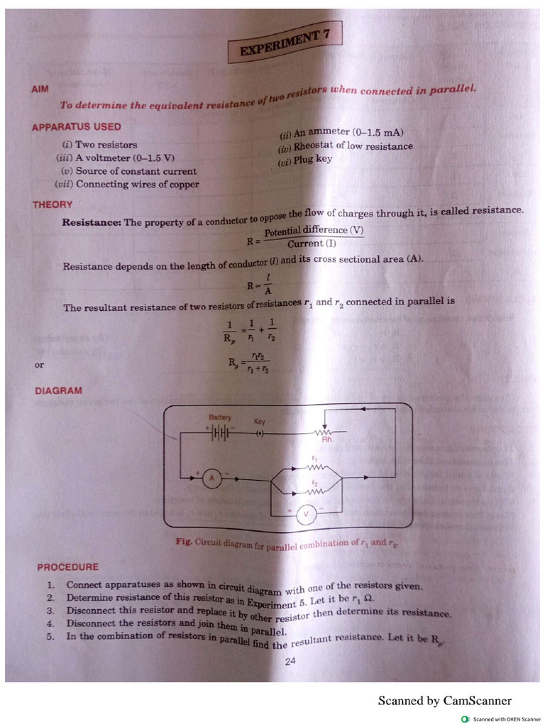 Class, X, Physics, Experiment-2B | PDF