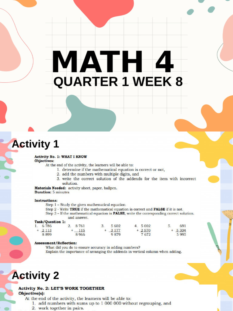 Math 4 - Q1 - Week8 | PDF