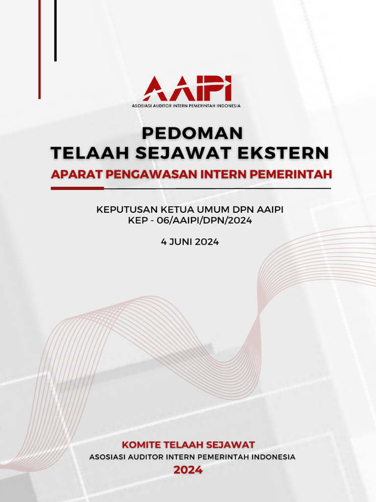 Pedoman Telaah Sejawat Ekstern APIP | PDF | Bisnis
