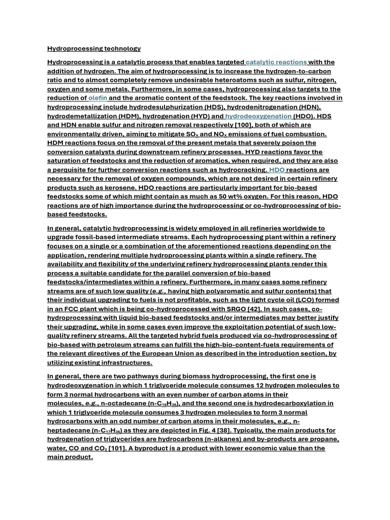 Hydroprocessing Technology | PDF | Chemical Process Engineering ...