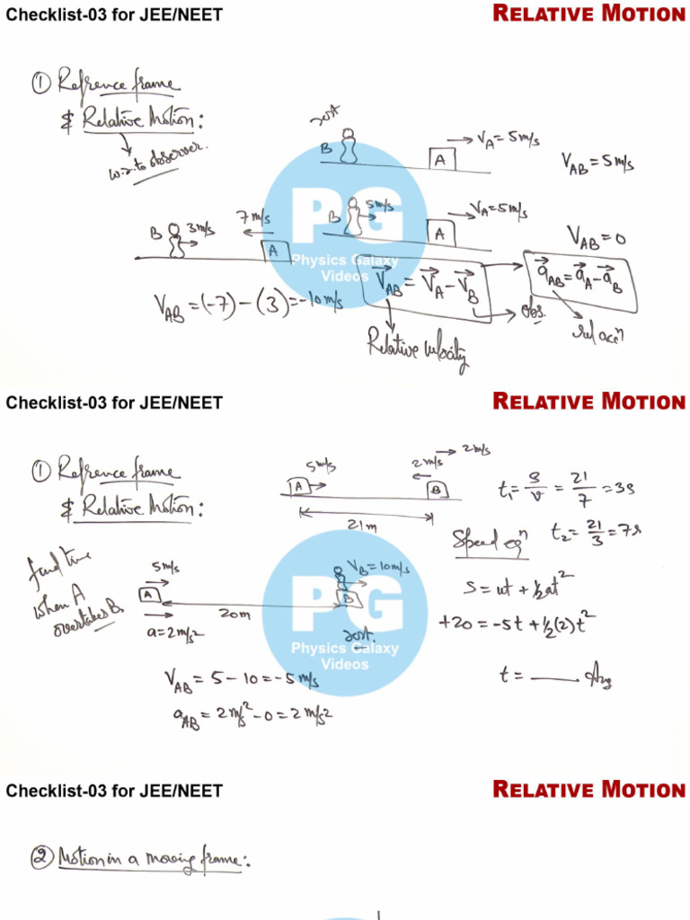 Relative Motion | PDF