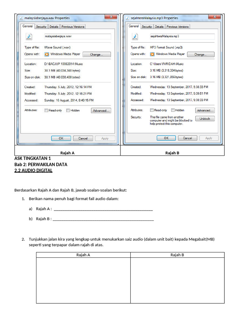 Ask T1 Latihan Banding Audio | PDF