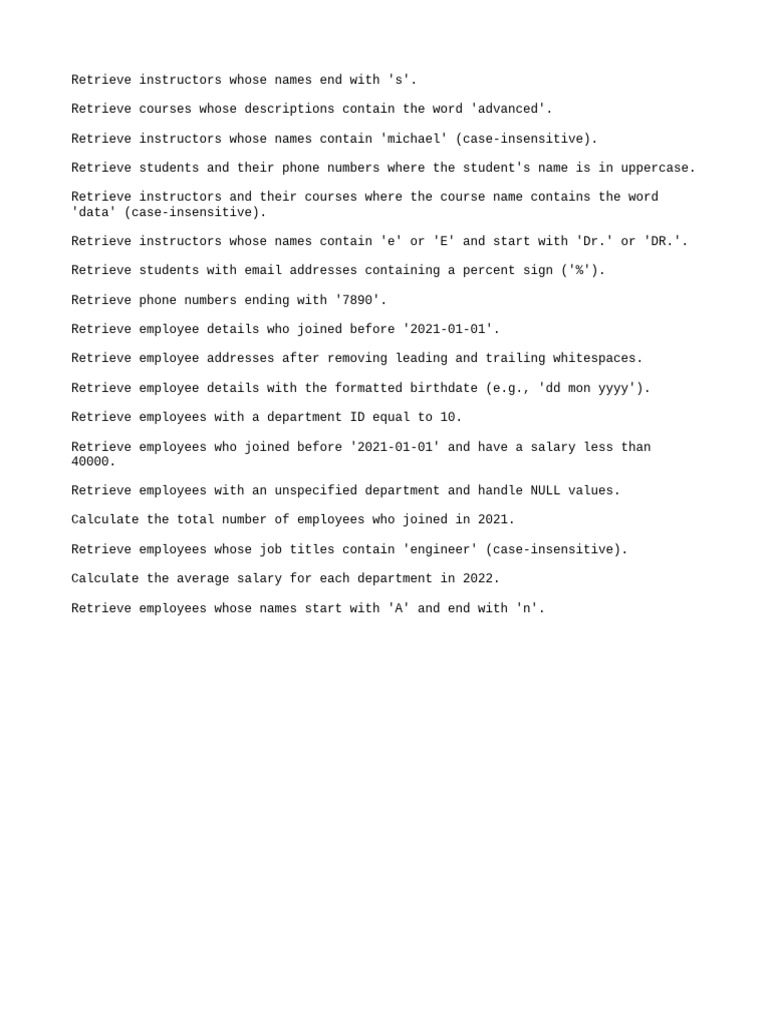 Database Query Patterns | PDF | Business