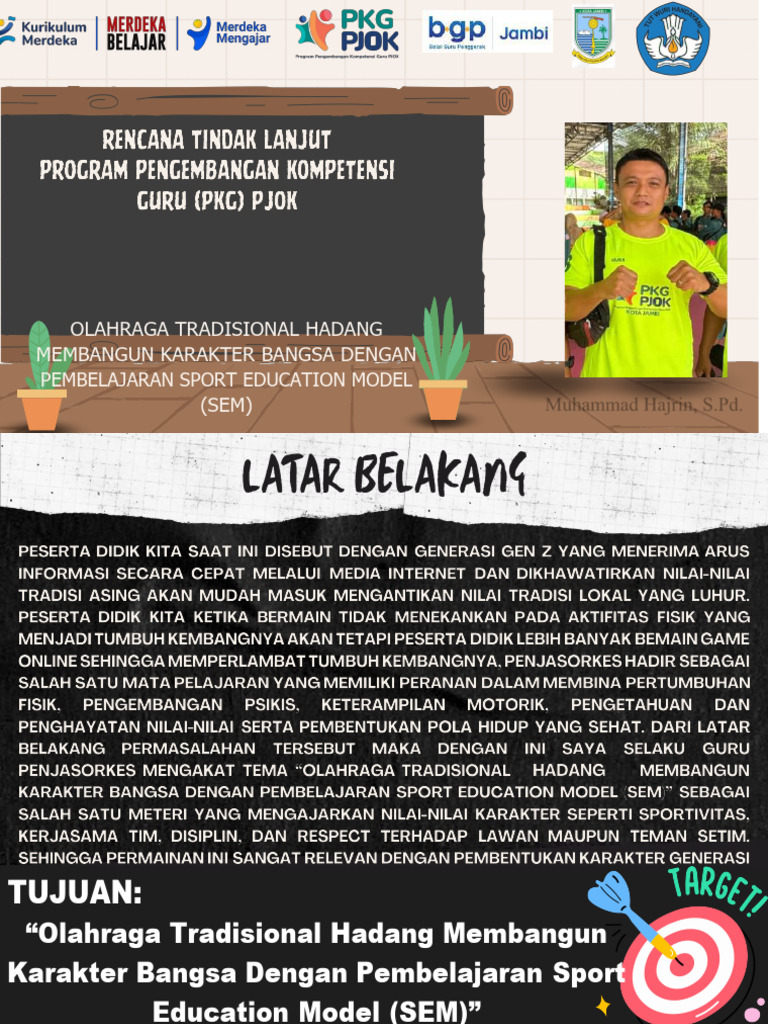 Bahan Tayang RTL PKG PJOK | PDF | Karier & Perkembangan | Pengembangan Diri