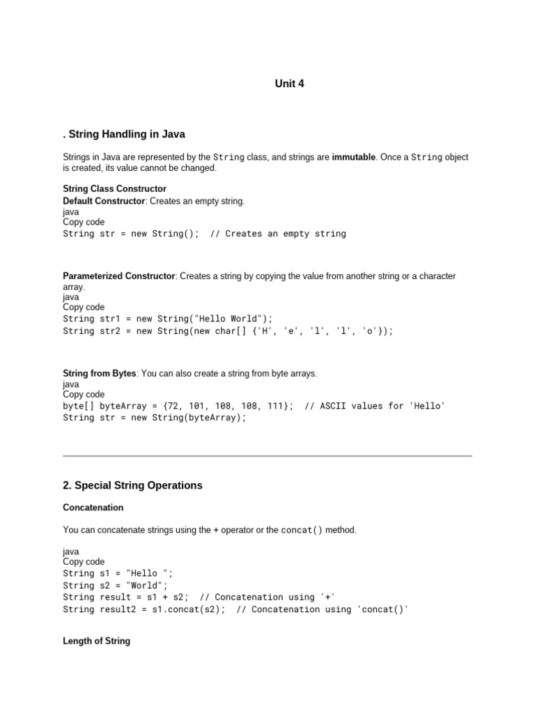 Unit 4 And Unit 5 First Part Pdf String Computer Science