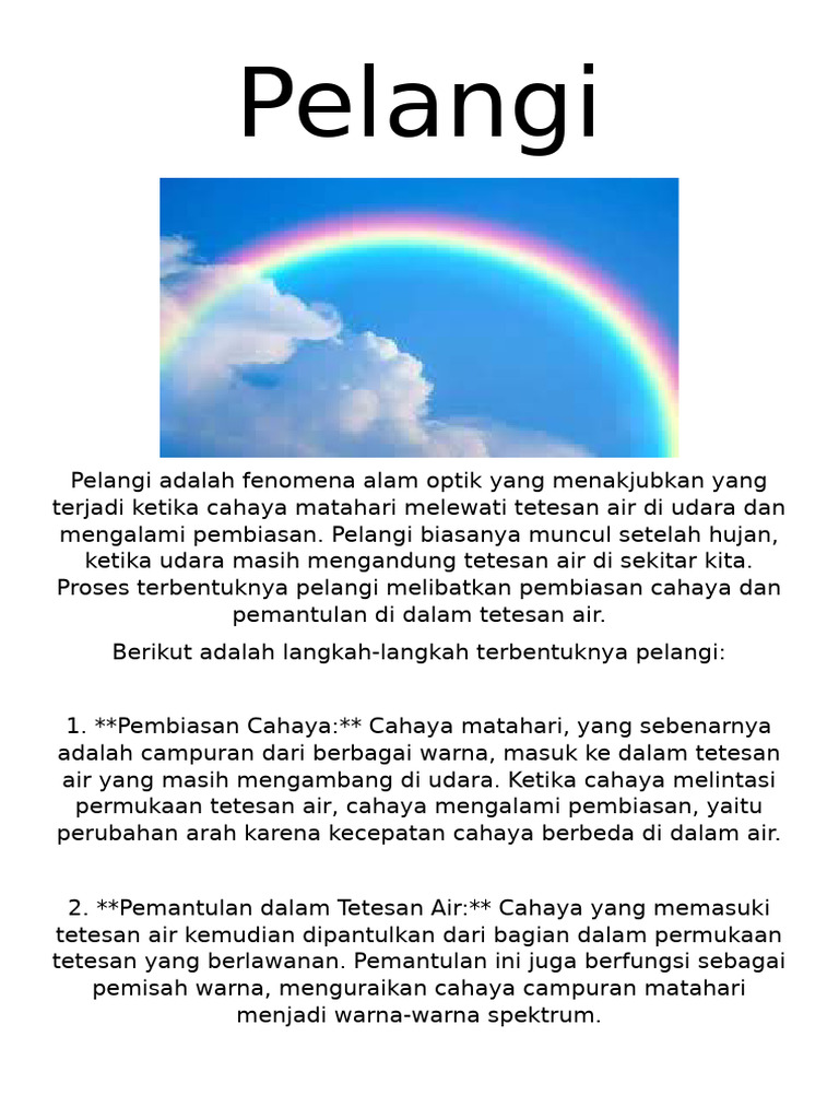Proses Terbentuknya Pelangi | PDF | Sains & Matematika