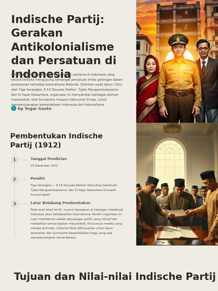 Indische Partij Gerakan Antikolonialisme Dan Persatuan Di Indonesia ...